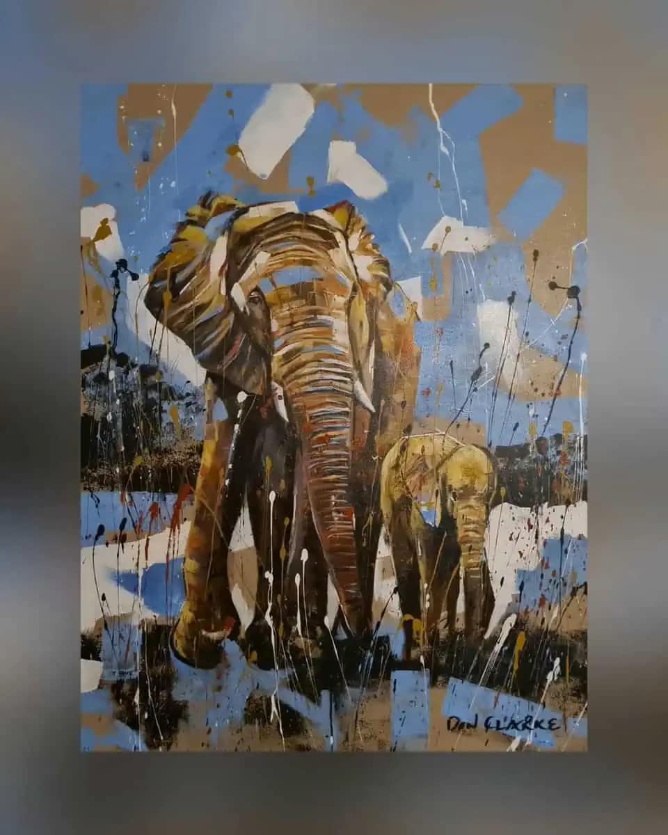 Abstract wildlife paintings by Don Clarke- Don Clarke Art